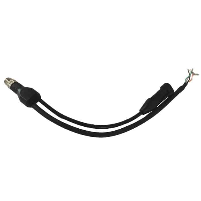 M12 D code to molded TE and JST cable
