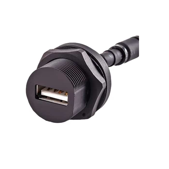 Waterproof USB panel mount connector - FLEXCONTAC TECHNOLOGY